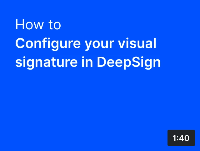 Visual signature - Deepcloud